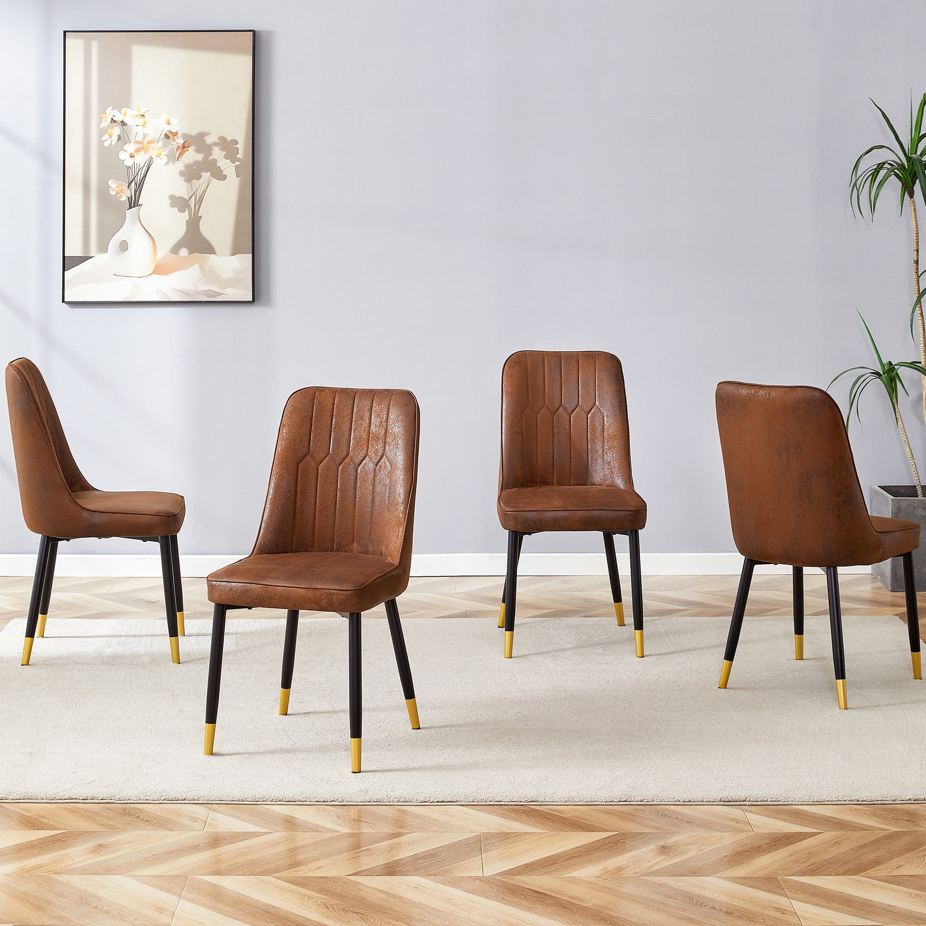 Black Metal and Brown Velvet Chairs+Stable Structure”-“Family Meals ...