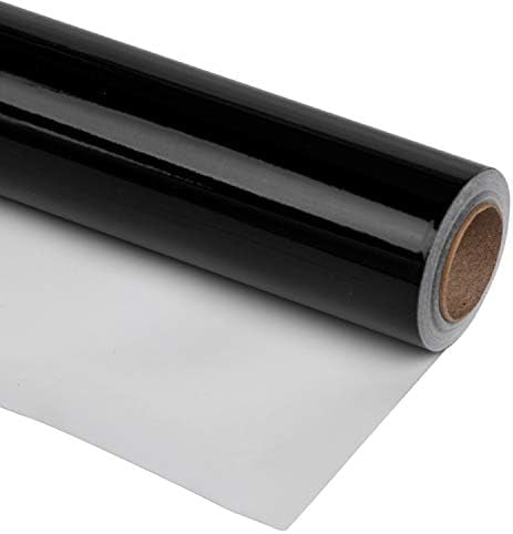Black Metallic Wrapping Paper - Solid Color Paper Perfect for Wedding ...