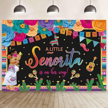 SUNOLIFE 7x5ft,Mexico Fiesta Party Backdrop Banner,Paper Flower Cinco ...