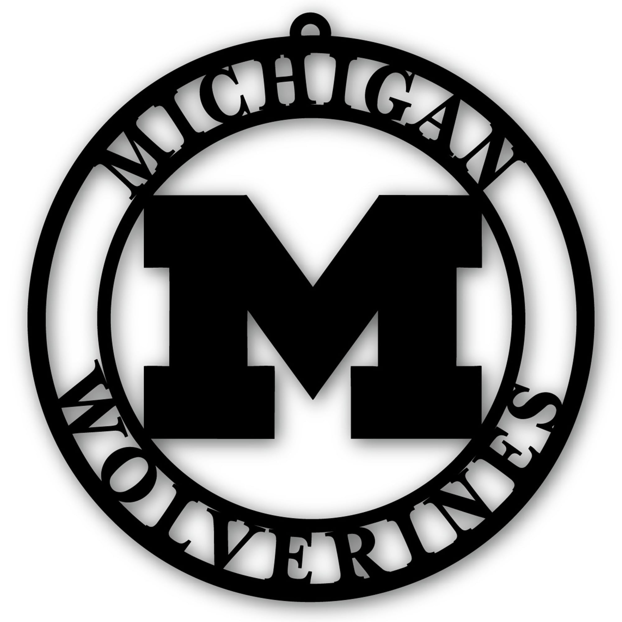 Black Michigan Wolverines 16'' Team Logo Cutout - Walmart.com