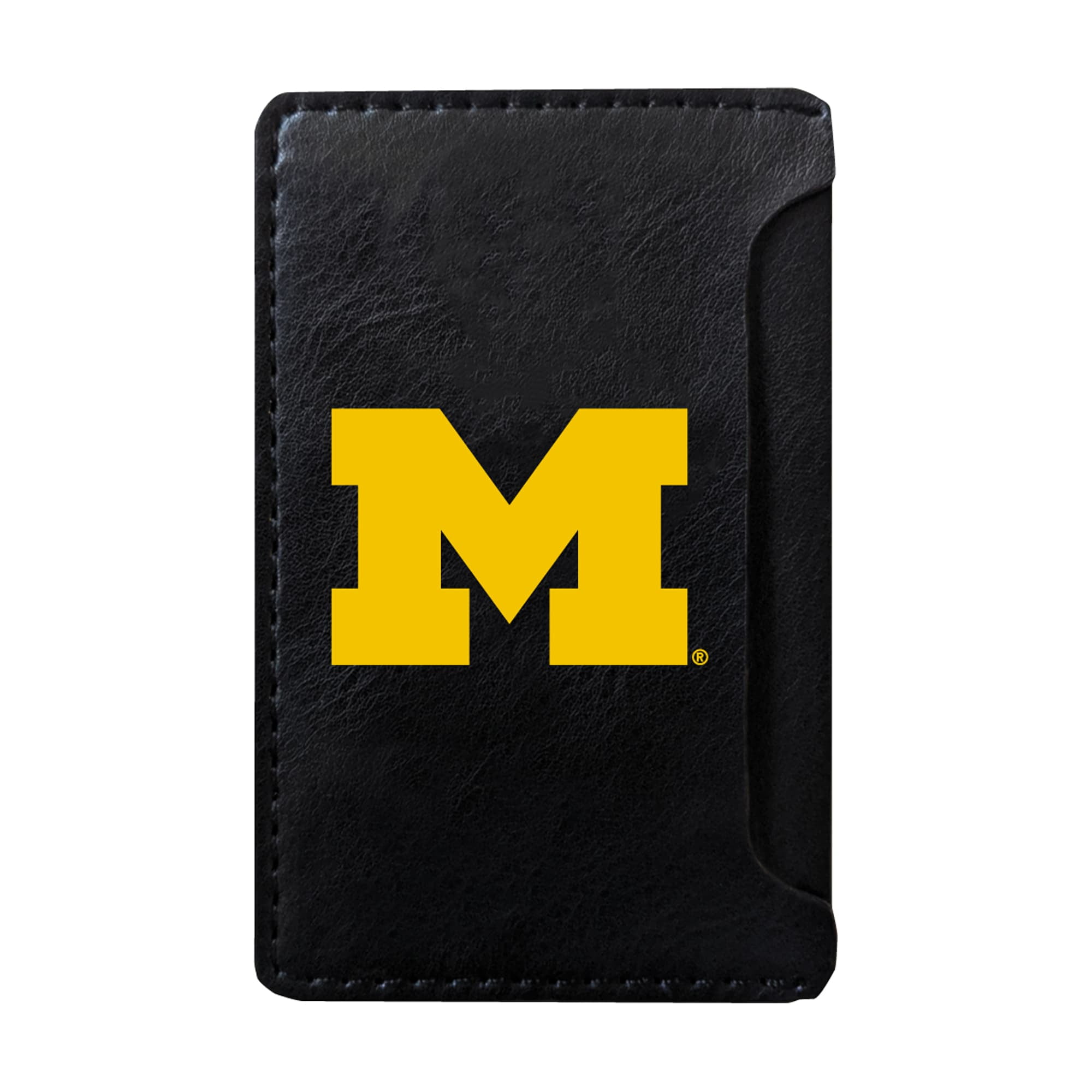 Black Michigan Wolverines Faux Leather Phone Wallet Sleeve - Walmart.com