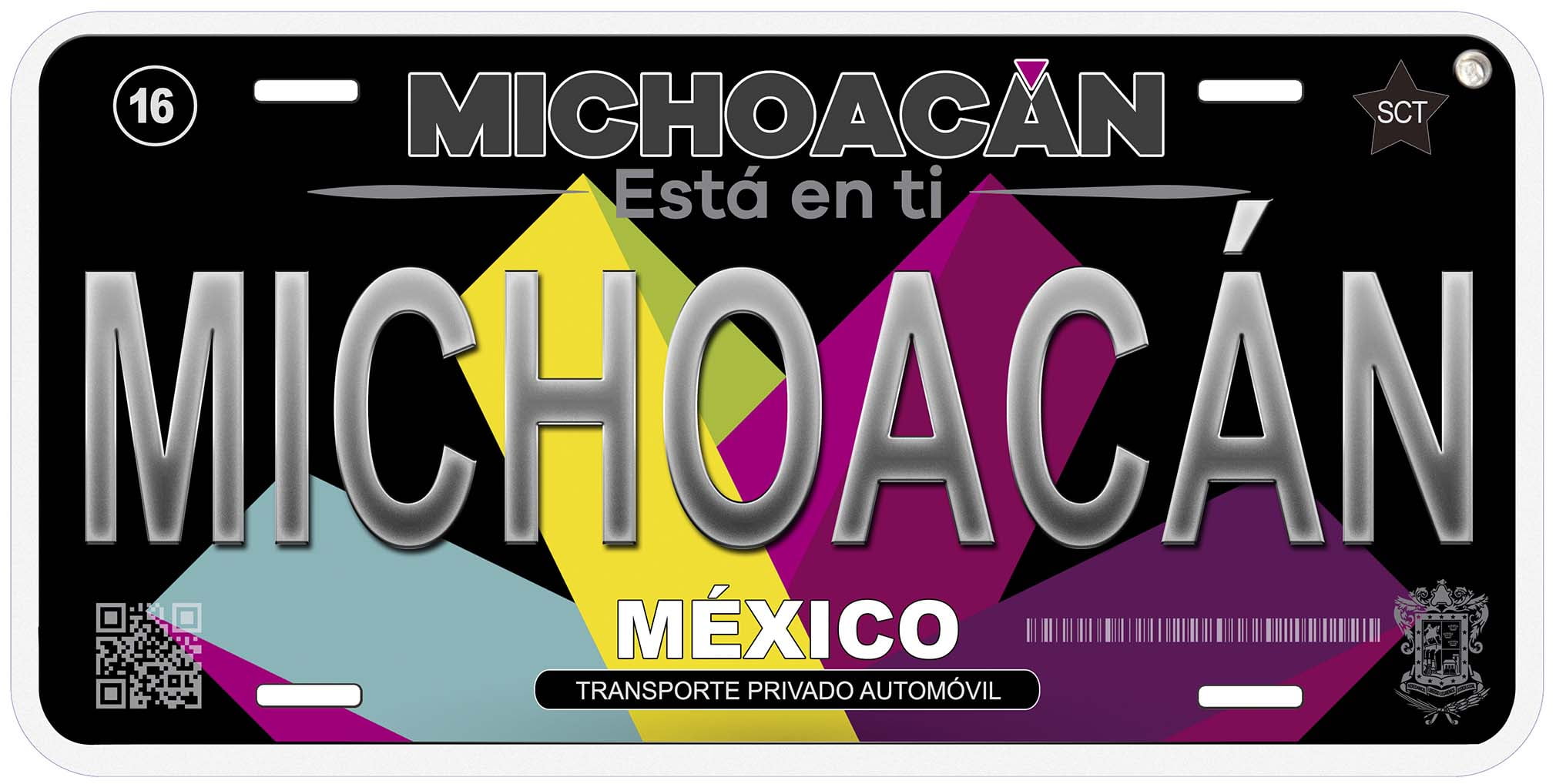 Black Michoacan Mexico Novelty Car License Plate - Walmart.com
