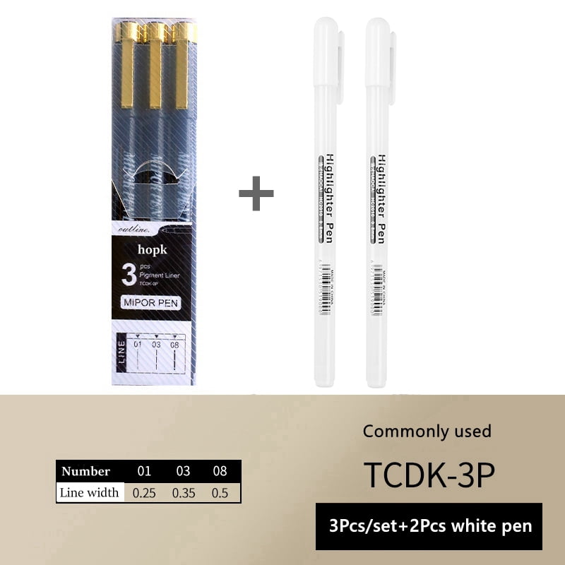 Black Micro Fine Point Pen Fineliner Ink Pens Precision Multiliner Pens ...