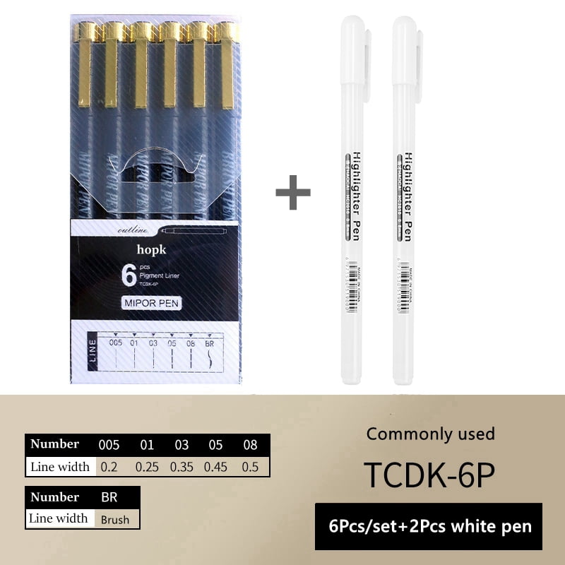 Black Micro Fine Point Pen Fineliner Ink Pens Precision Multiliner Pens ...