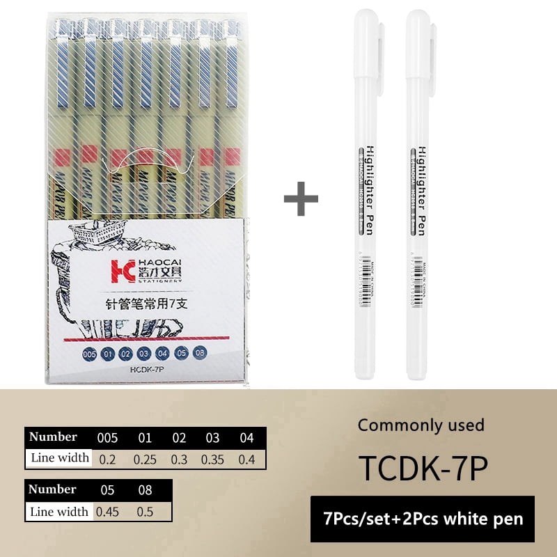 Black Micro Fine Point Pen Fineliner Ink Pens Precision Multiliner Pens ...