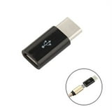 Black Micro USB to USB Type-C Adapter: Computer Accessories - Walmart.com