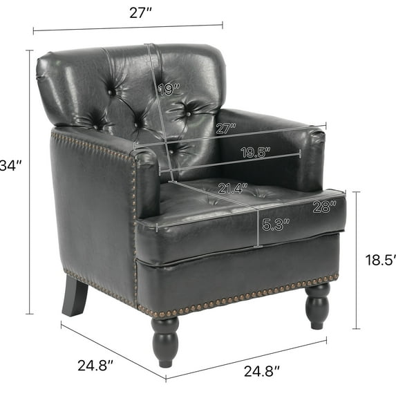 Black Microfiber Single Chair | Comfortable Seating with Back Support ...