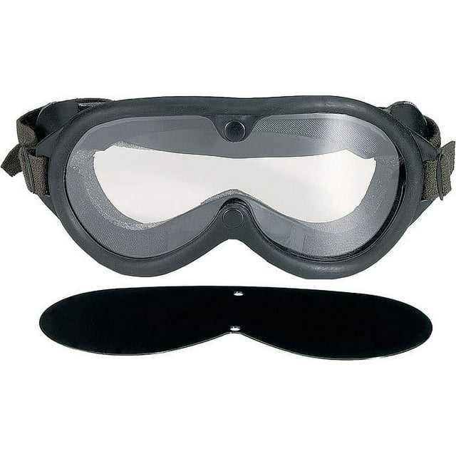 Black - Military GI Style Sun-Wind-Dust Goggles - Walmart.com