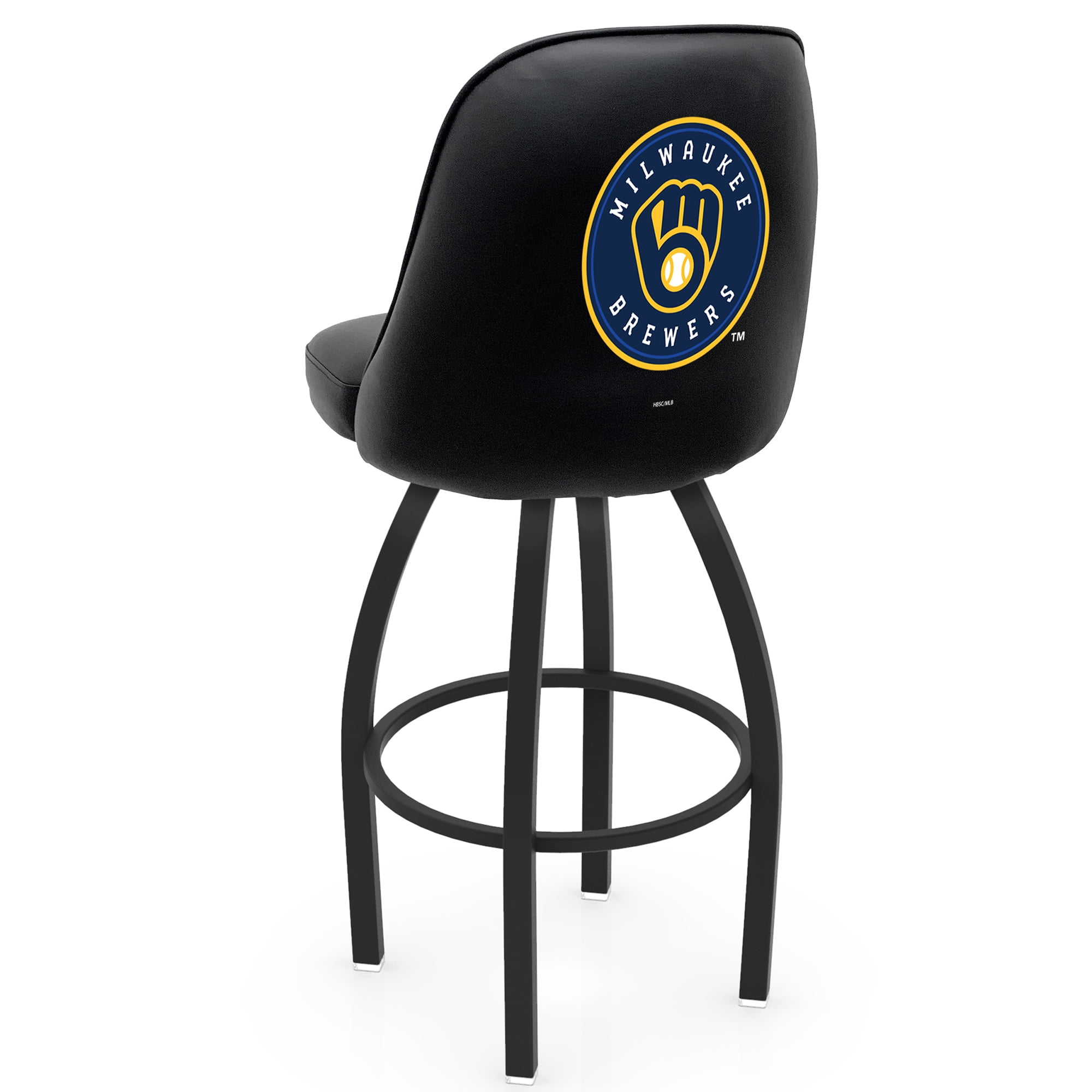 Black Milwaukee Brewers 36" Swivel Bucket Seat Bar Stool - Walmart.com