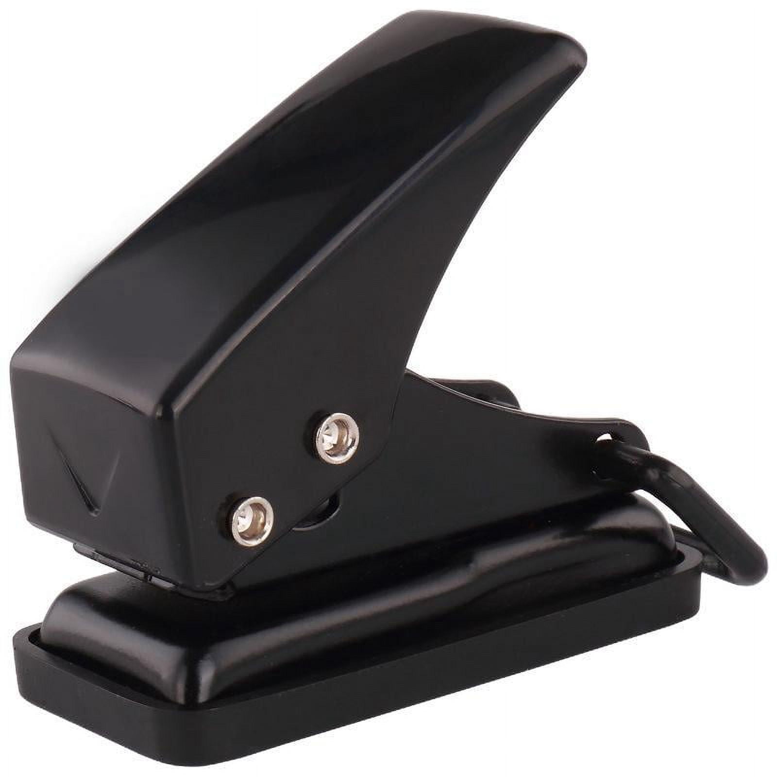 Black Mini 1 Hole Punch, Low Force, Paper Punch, 1/4" Hole, 12 Sheet ...