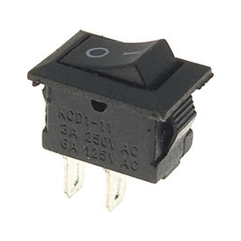 (Black) Mini 1pcs/lot 10*15mm 2Pin ON/OFF Boat Rocker Switch Car Truck ...