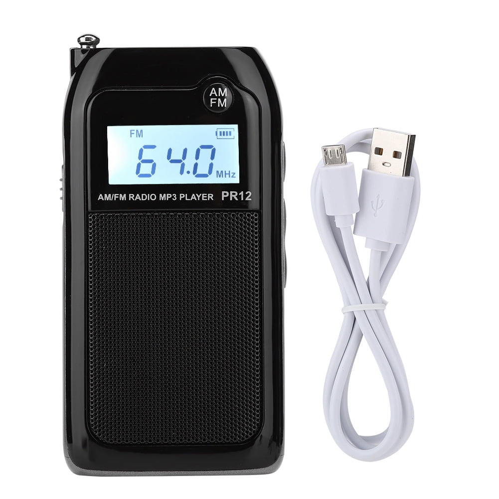 Rewera Black Mini Audio Receiver FM/AM Frequency Receiver 16 Level ...