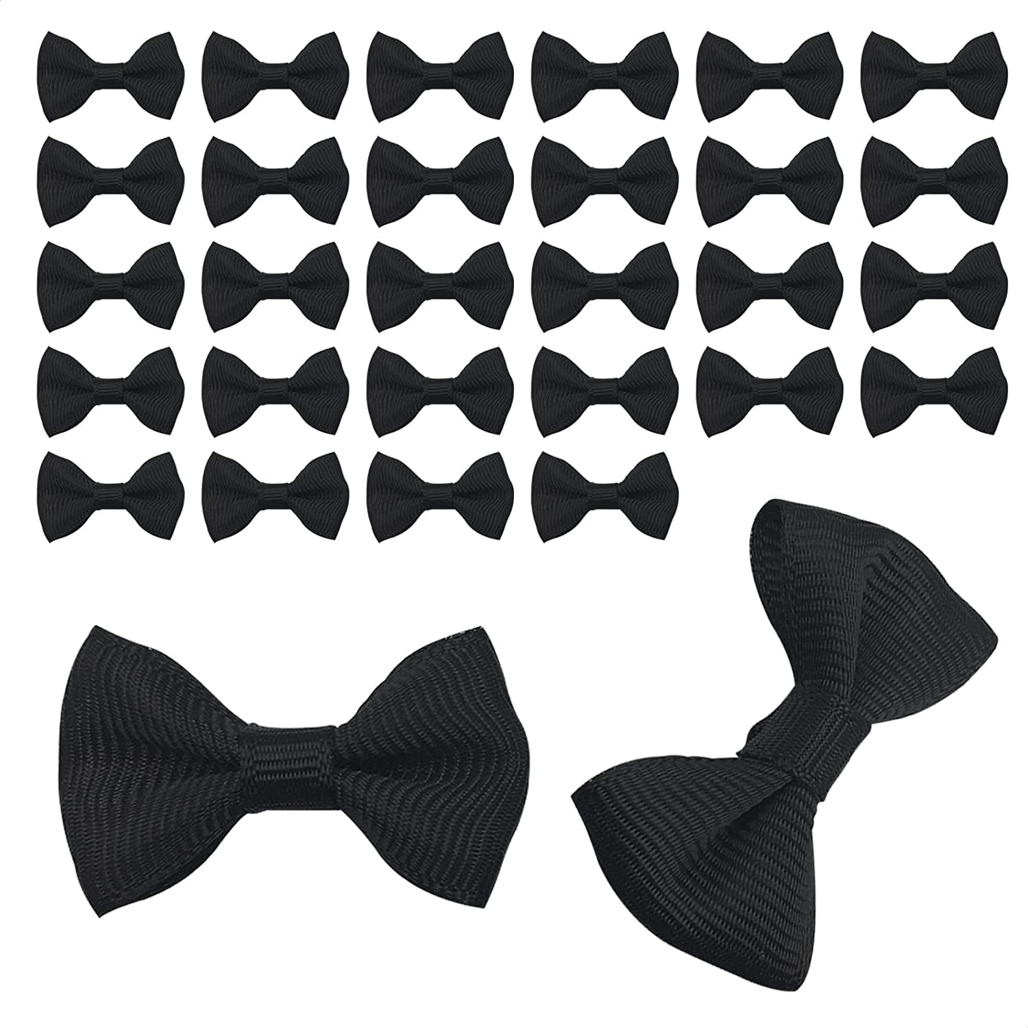 Black Mini Bow Ties for Crafts - 30Pcs Mini Diy Bow Tie Black Hair Bow ...