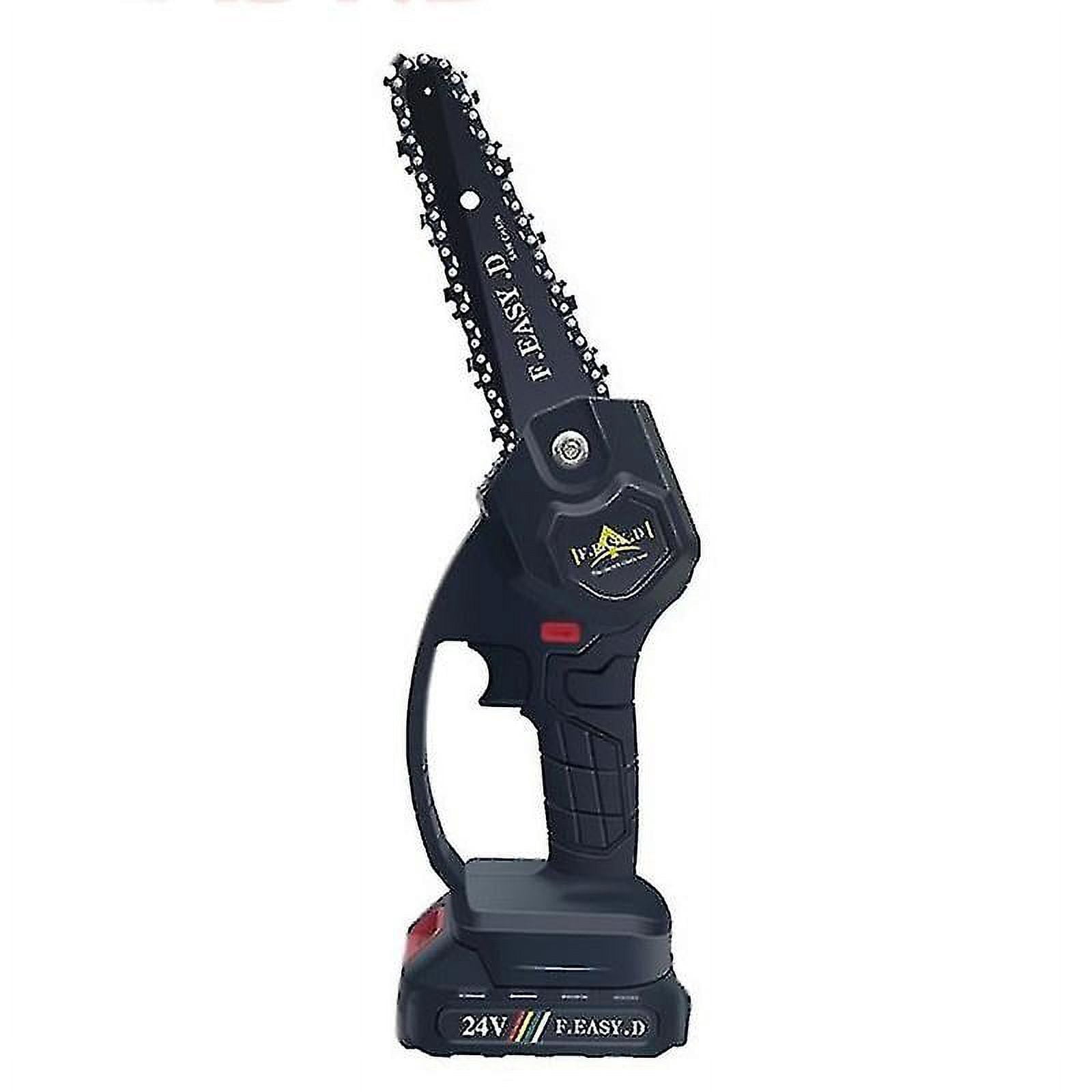 Black Mini Chainsaw Cordless, 6 Inches Chainsaws Battery Powered With ...