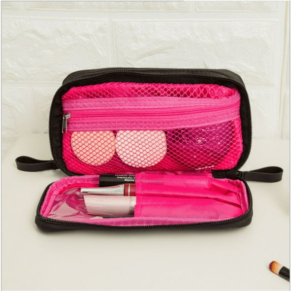 Black Mini Make Up Bag For Female Designer Travel Nylon Storage Bag For ...