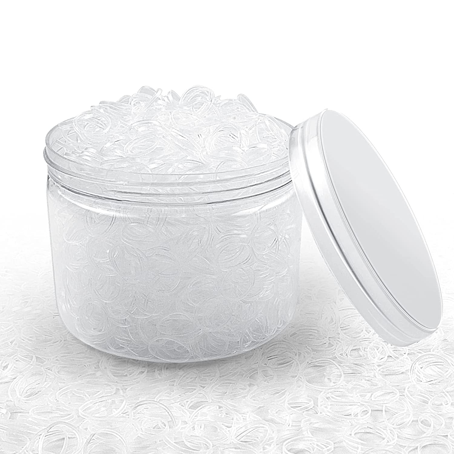 Black Mini Rubber Bands 1500 Piece with Box Packaged Hair Elastic Bands ...