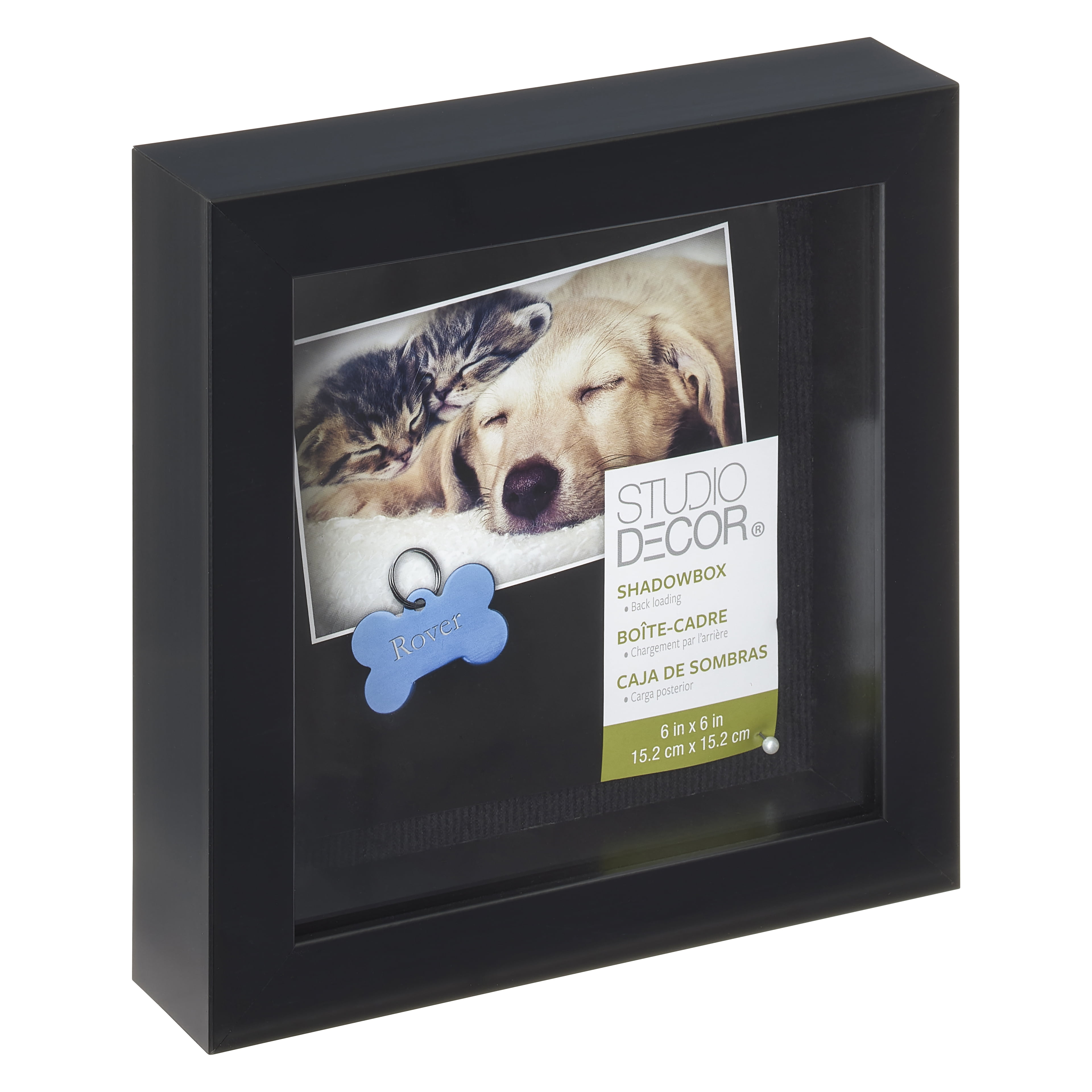 "Studio Décor® Black Mini Top Loading Shadow Box, Small Square 6"" x 6 ...