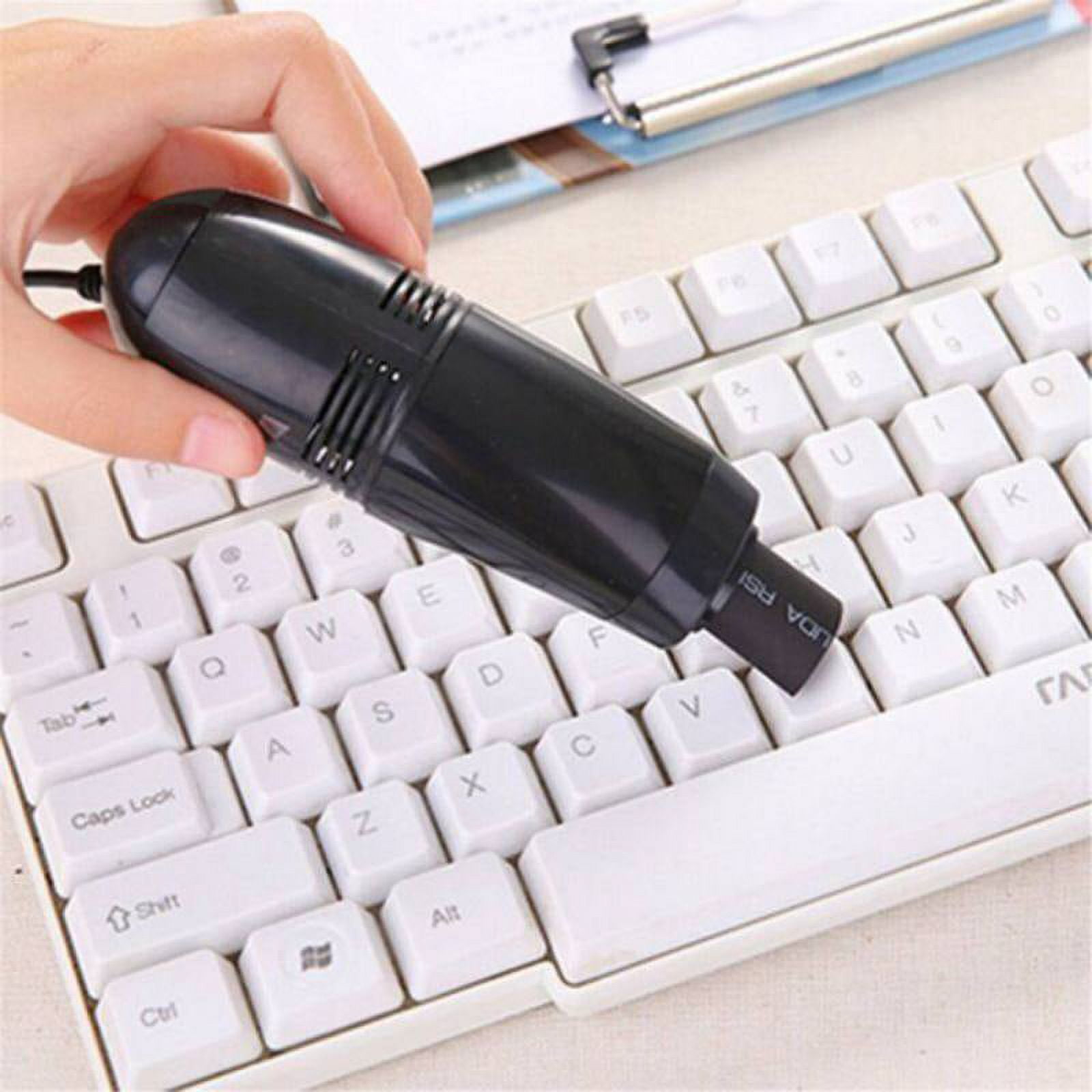 (Black)Mini USB Vacuum Keyboard Cleaner Dust Collector Handheld Vacuum ...