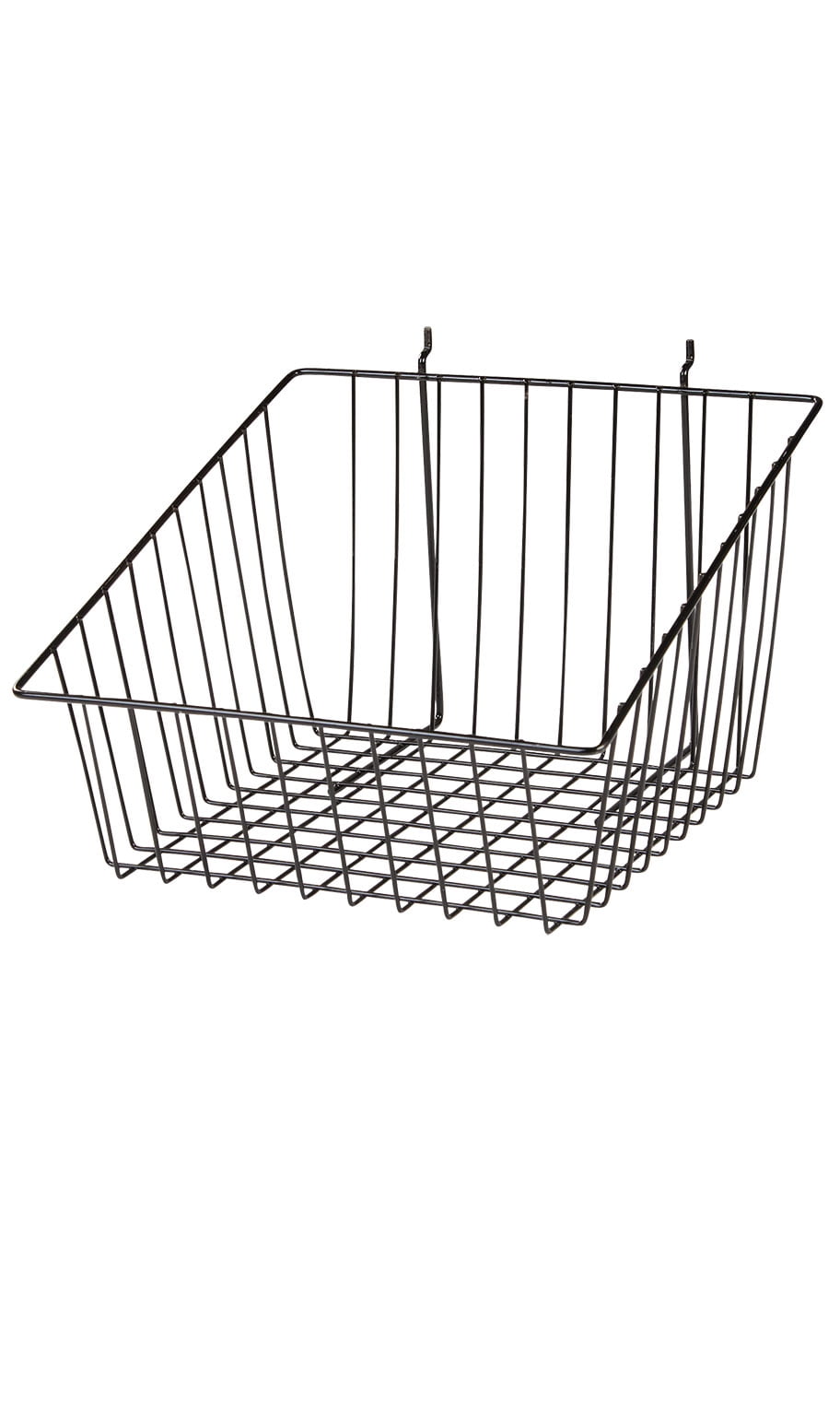 SSWBasics Black Mini Wire Grid Basket for Slatwall or Pegboard with 4 ...