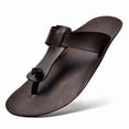 Black Minimalist Men's Slip-On Sandals, Summer Non-Slip Soft Sole ...