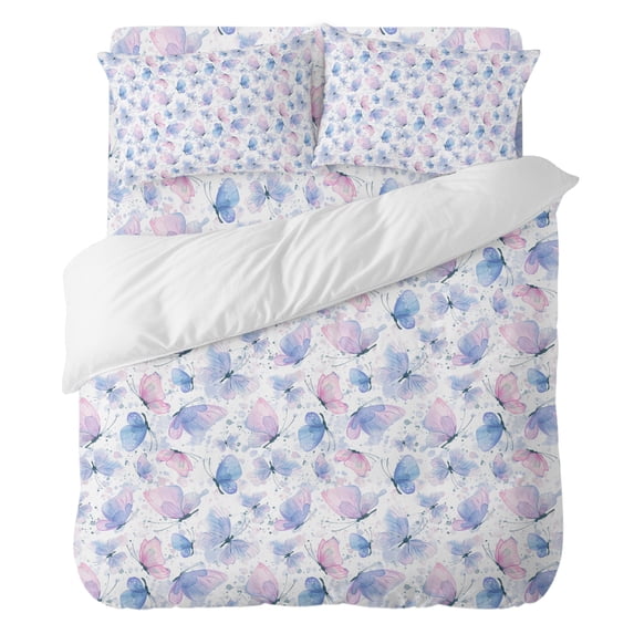 Black Minimalist Twin Duvet Cover Set, Ink Wash Spring Plant Flowers 4 ...