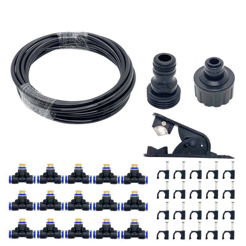 Black Misting Cooling System, Outdoor Mister for Patio Cooling, Garden ...