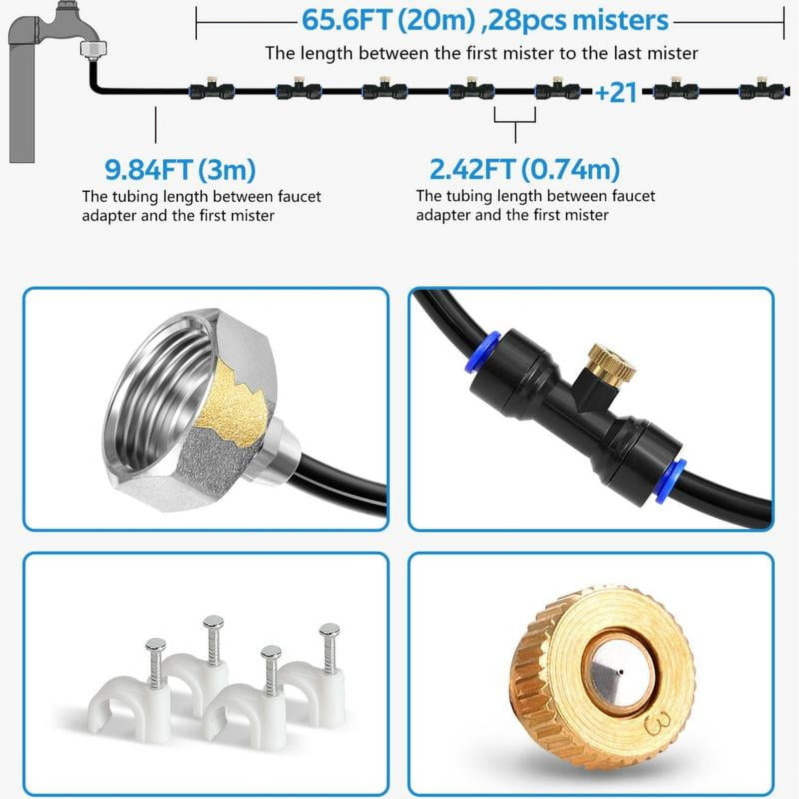 Black Misting Cooling System, Outdoor Mister for Patio Cooling, Garden ...