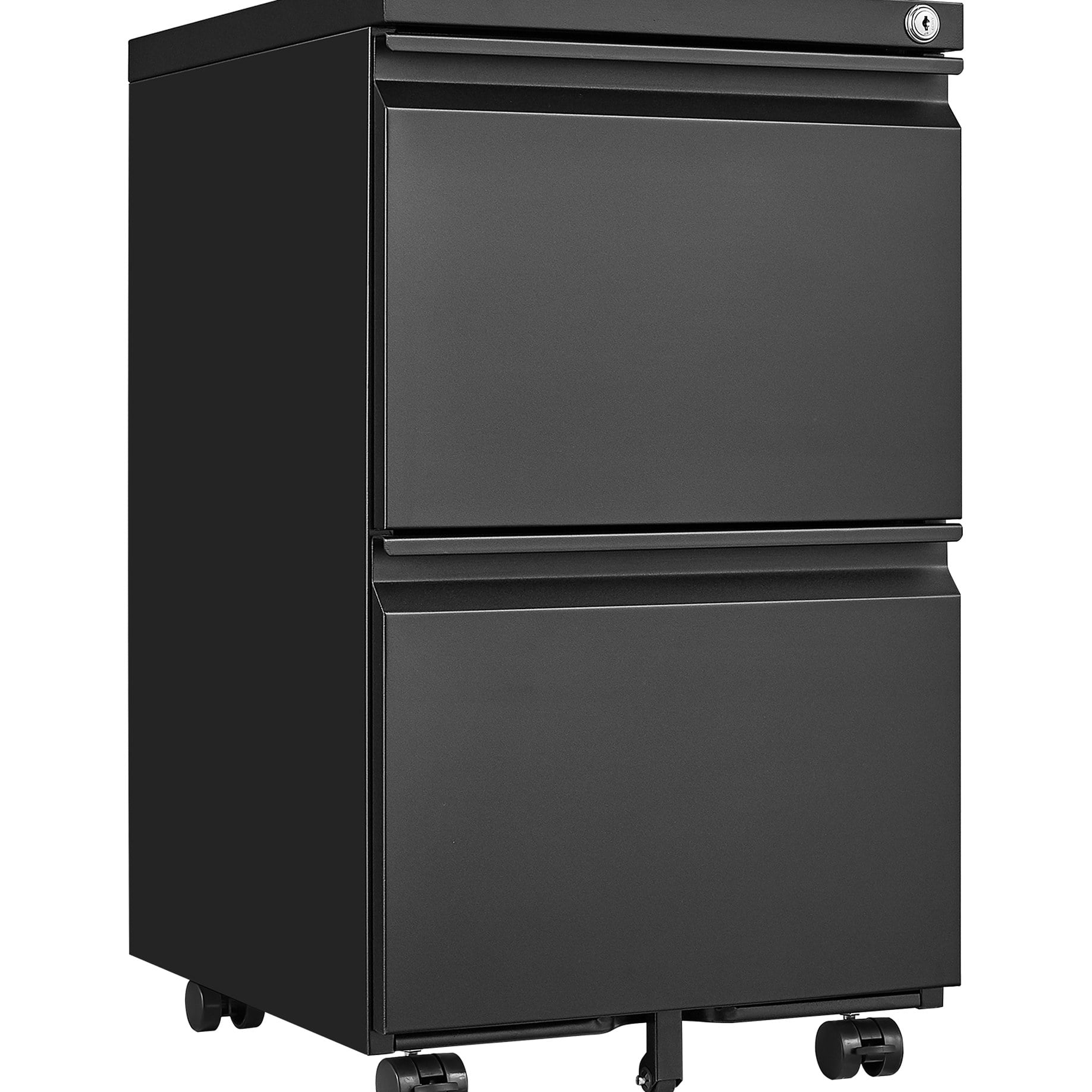 Black Mobile Office Filing Cabinet | Allows Separate Storage of Docs ...