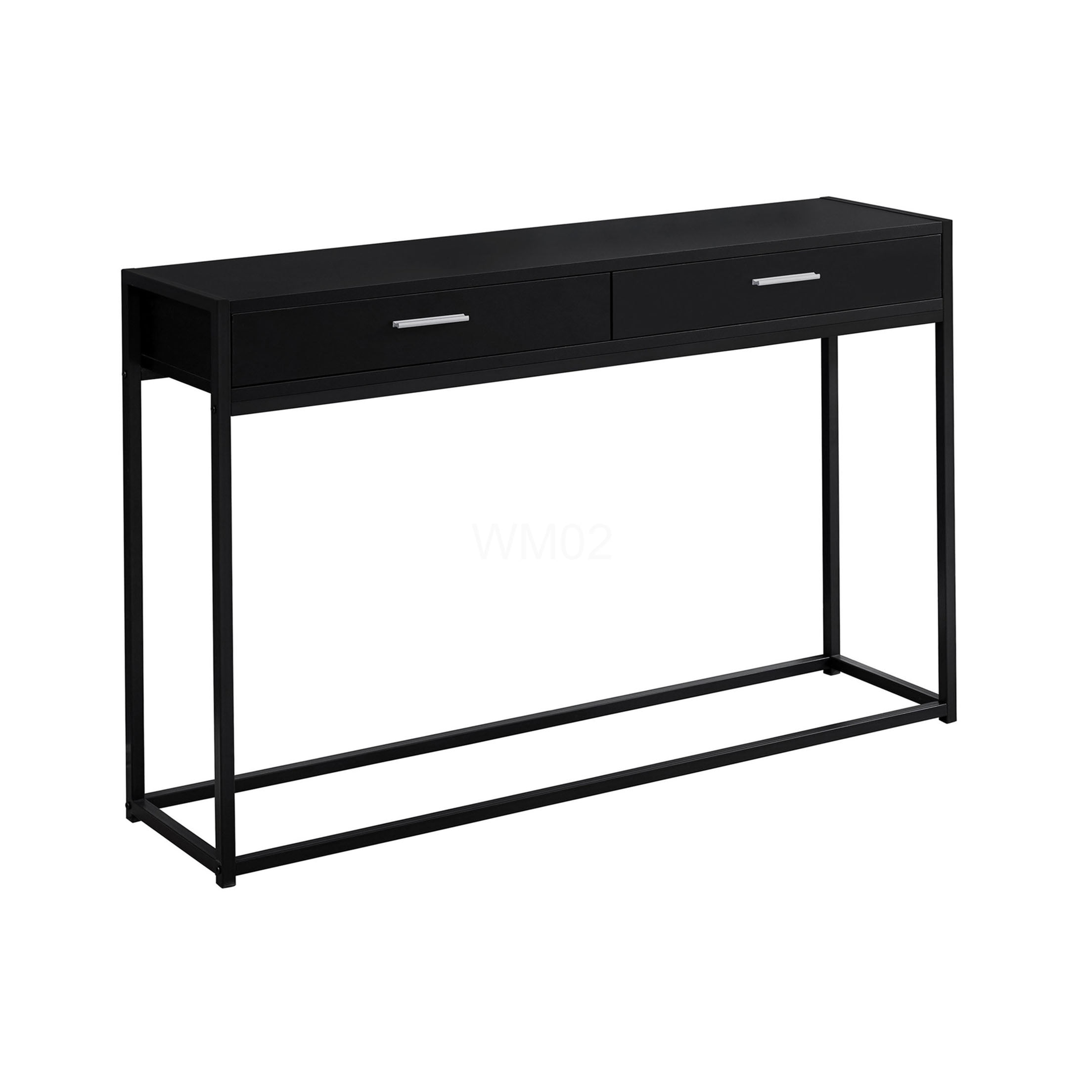 Black Modern Console Table with Storage Drawers for Entryway or Living ...