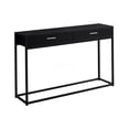 Black Modern Console Table with Storage Drawers for Entryway or Living ...
