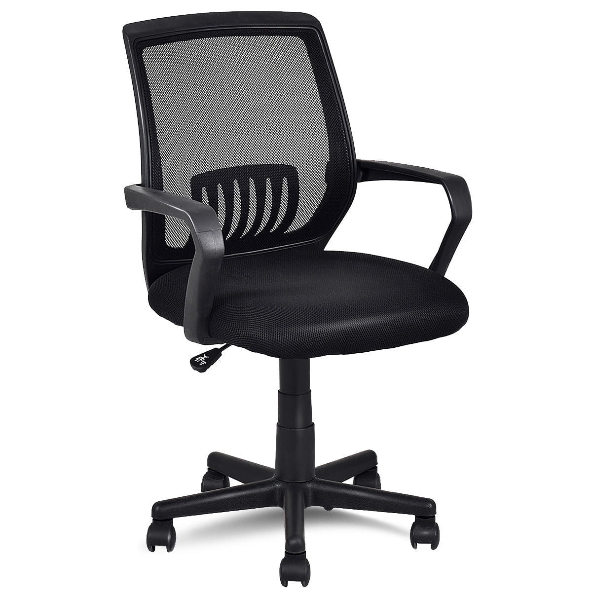 Black Modern Ergonomic Mid-back Mesh Computer Office Chair Desk Task ...