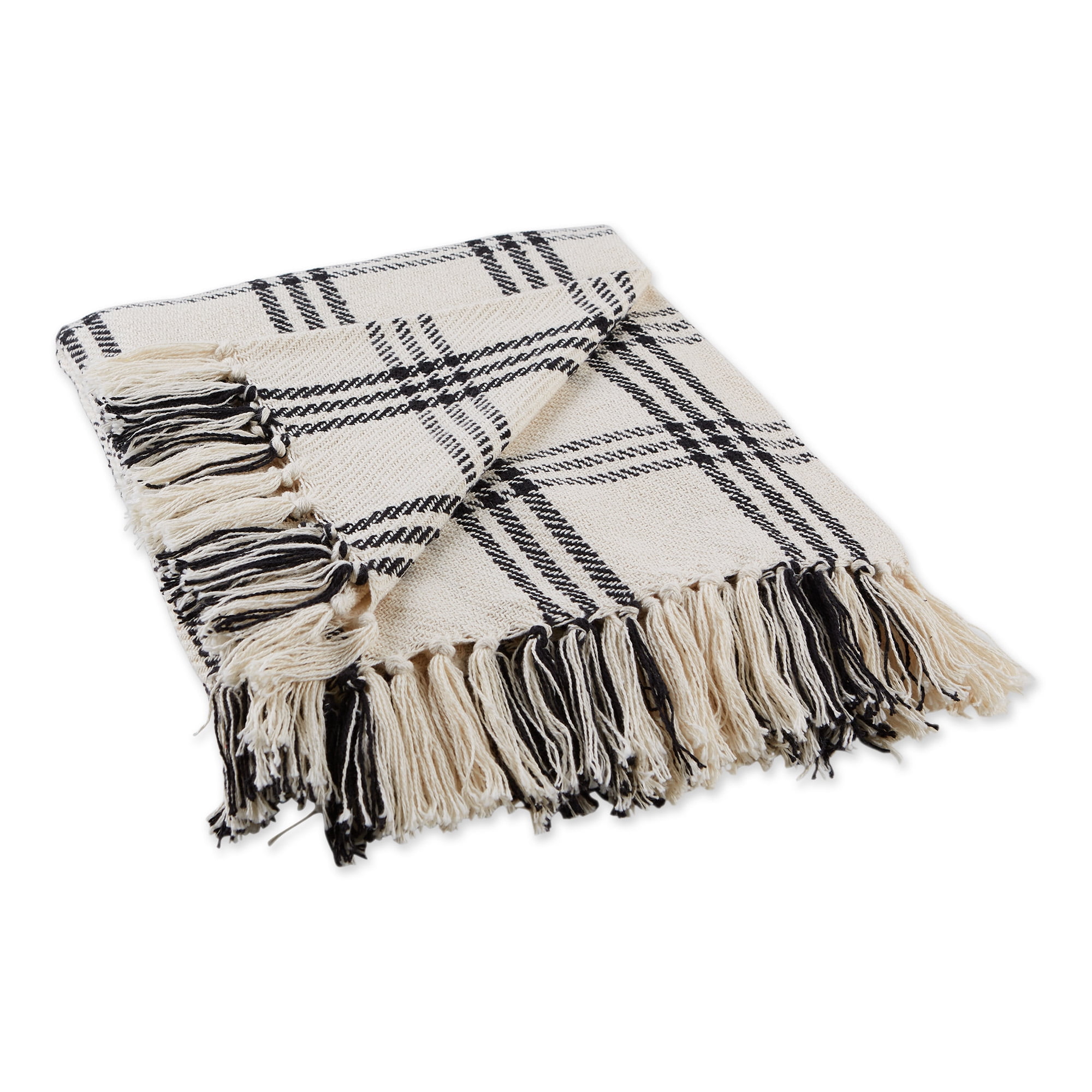Black Modern Farmhouse Plaid Throw - Walmart.com