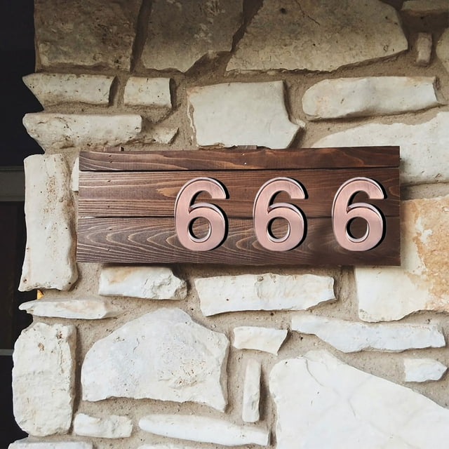 Black Modern House Numbers 0-9 Self-Adhesive Metal Mailbox Door Address ...