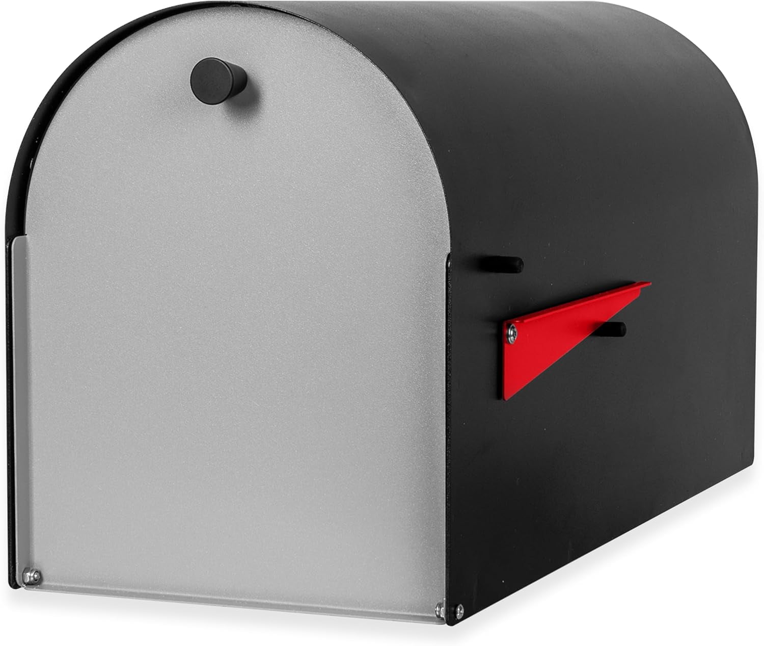 Black Modern Mailbox Post Mount - Mailboxes for Outside - Heavy Duty ...