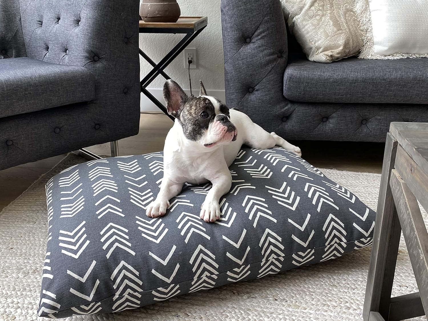 Black Modern Mud Cloth Dog Bed Cover/Duvet only (Small) - Walmart.com