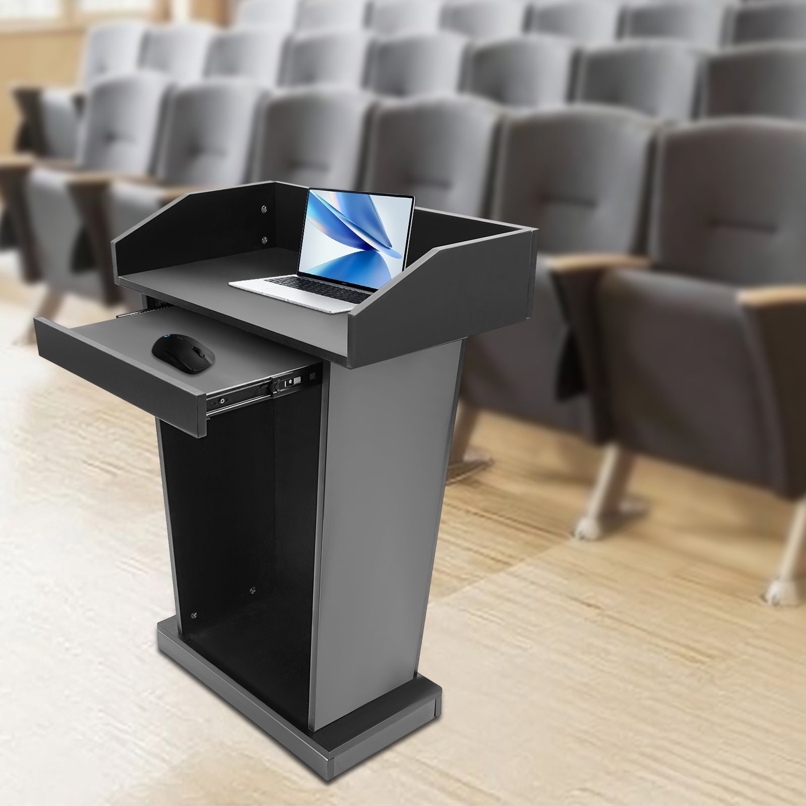 Black Modern Presentation Stand for Office Church, Wooden Church ...