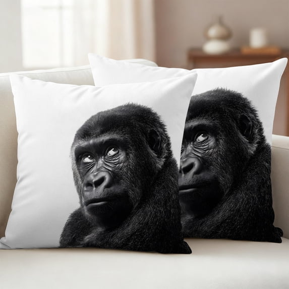 Black Monkey Modern Outdoor Waterproof Throw Pillow Covers 20x20 Set of ...