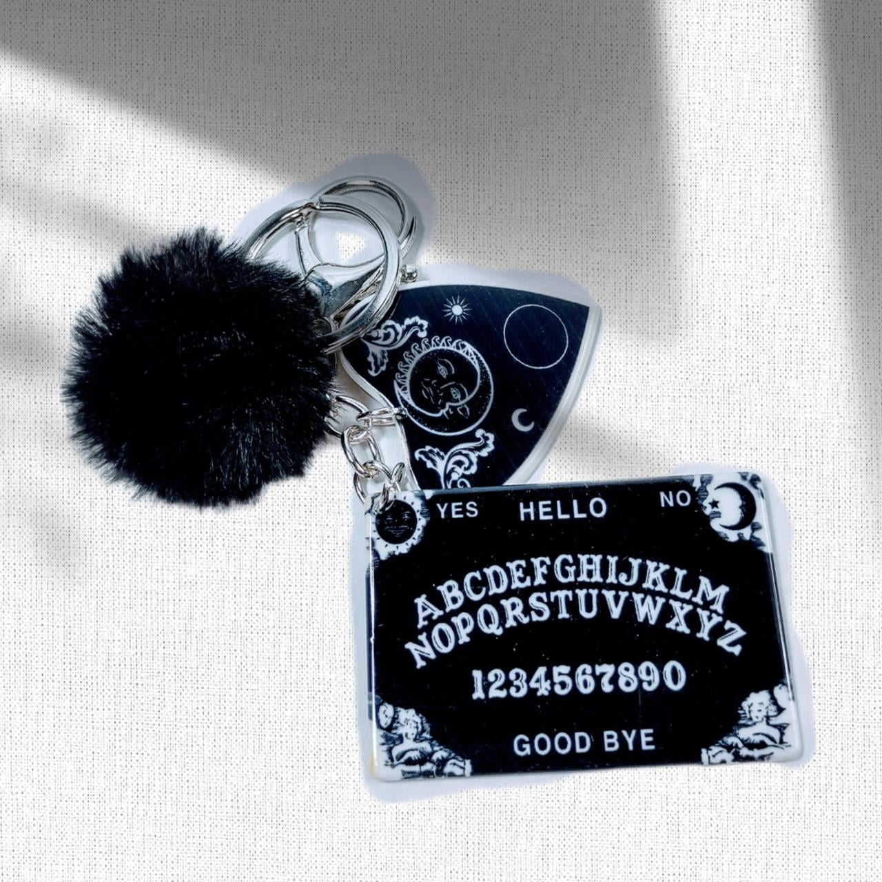 Black Moon Ouija board keychain black Ouija board with black moon charm ...