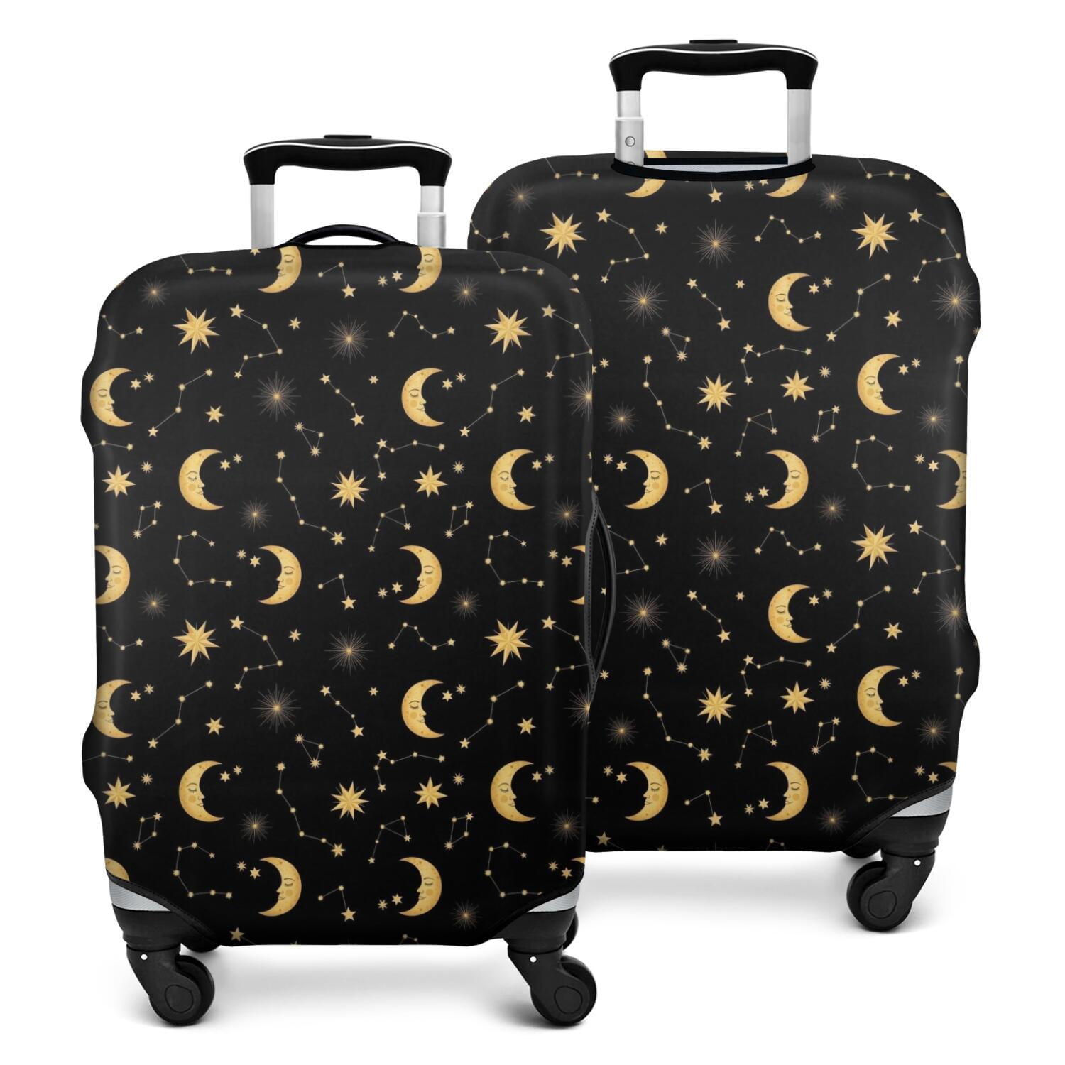 Black Moon Star Constellation Pattern Luggage Cover Fashion Suitcase ...