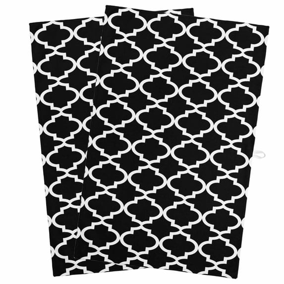 Black Morocco Kitchen Towels, Absorbent Microfiber Kitchen Dish Hand ...