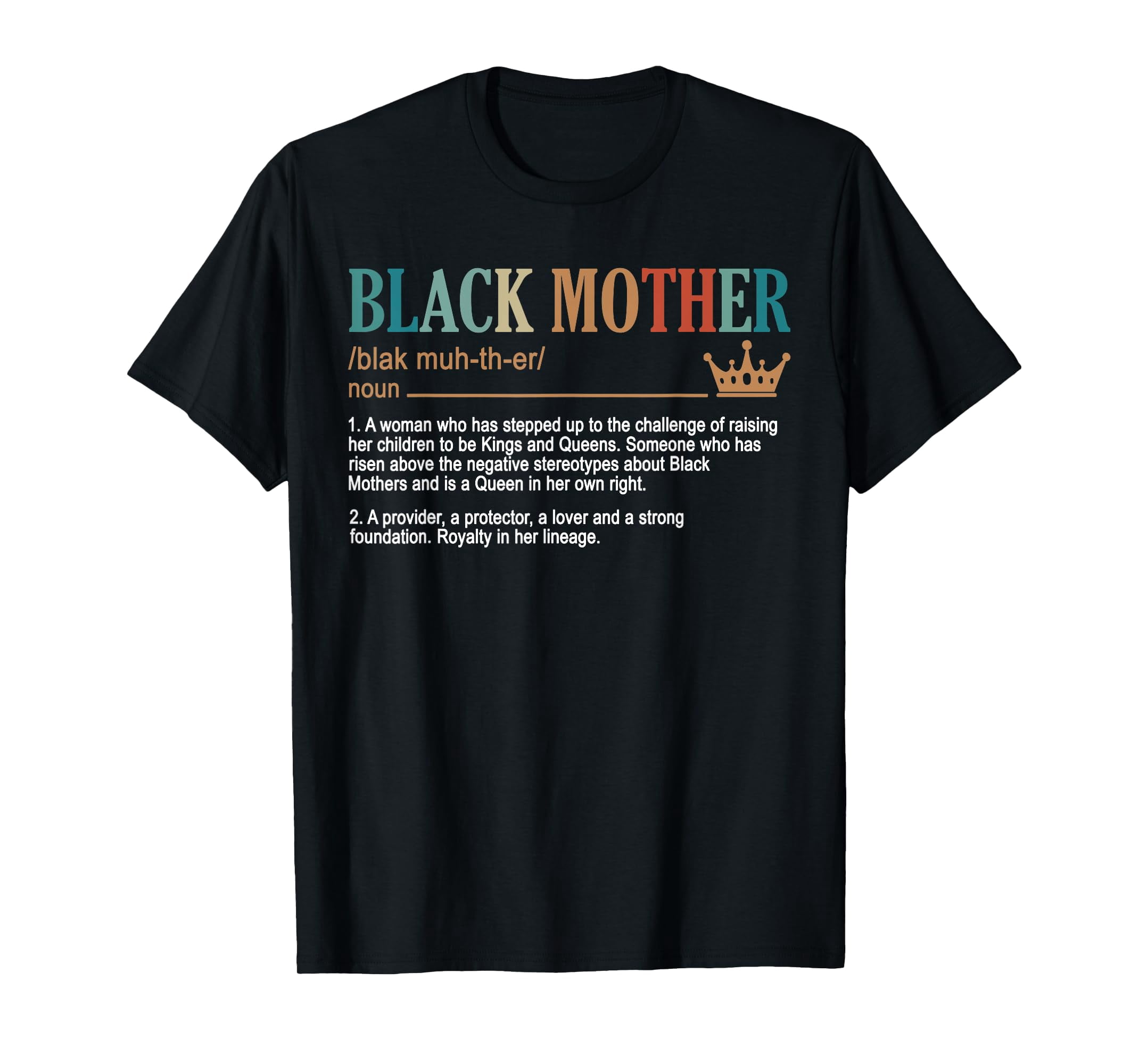 Black Mother Definition African American Mom Mother's Day T-Shirt ...