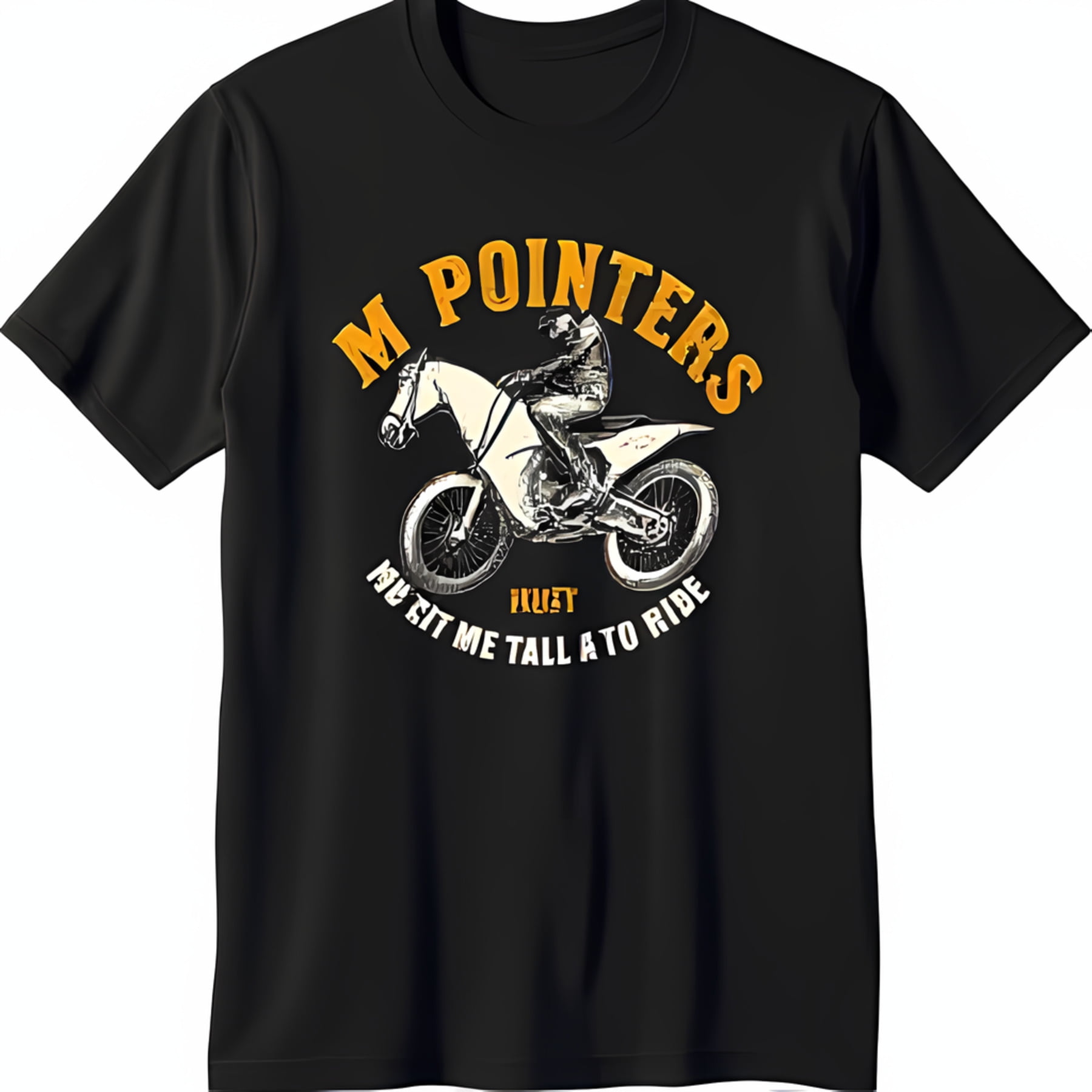 Black Motocross Rider Graphic T-Shirt M POINTERS Design - Walmart.com