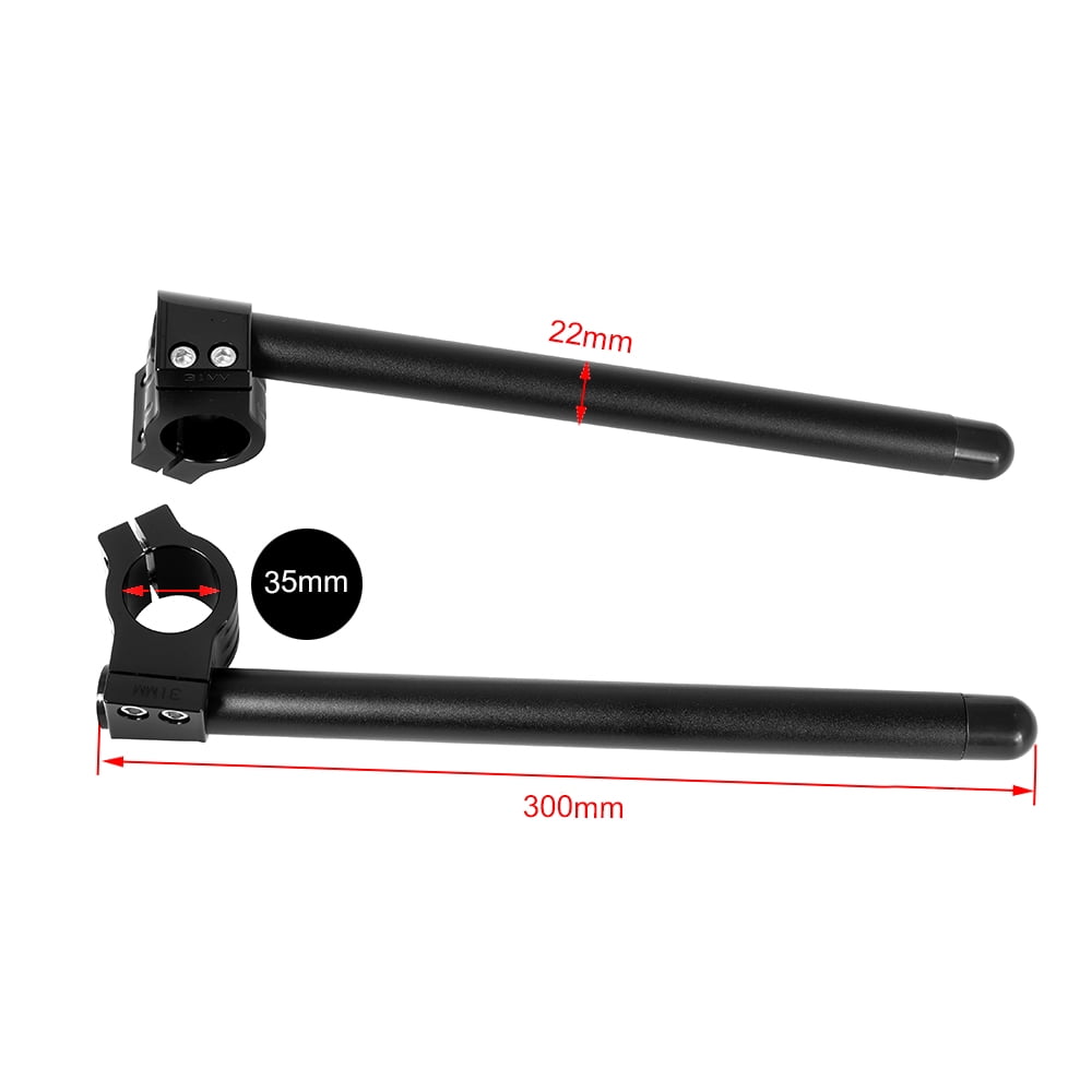 Black Motorcycle Handlebar Racing Adjustable CNC 32 33 35 36 37 39 41 ...