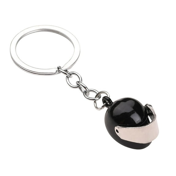 Black Motorcycle Helmet Keychain Key Ring Metal Pendant Biker Gift Idea ...