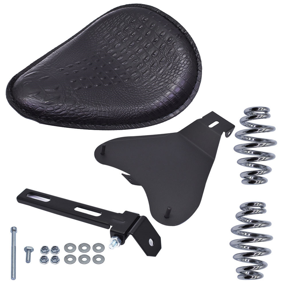 Black Motorcycle Spring Seat with Mounting Bracket Fit for Sportster ...