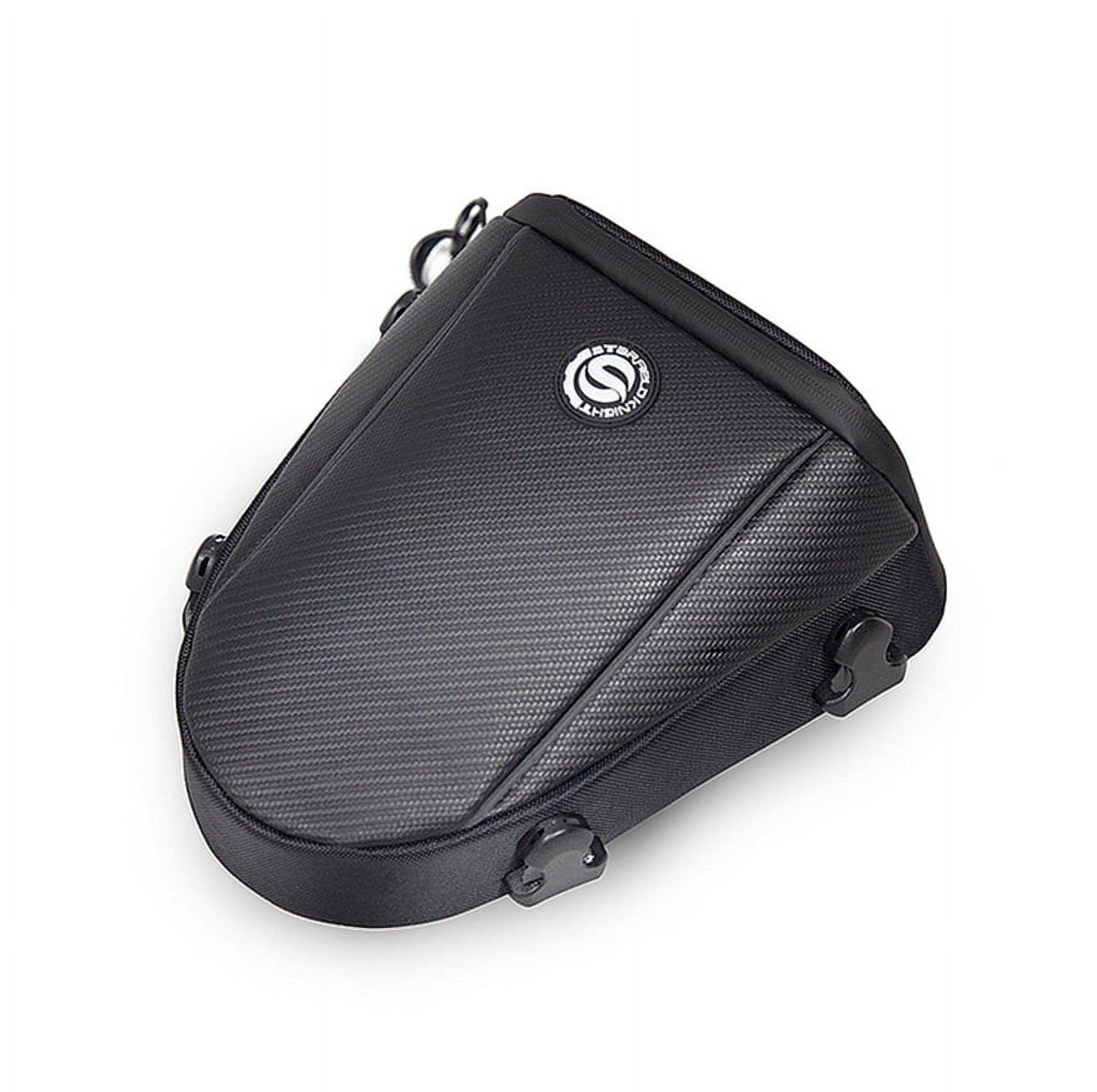 Black Motorcycle Tail Bag Back Seat Bag Shoulder Backpack Touring Bag ...
