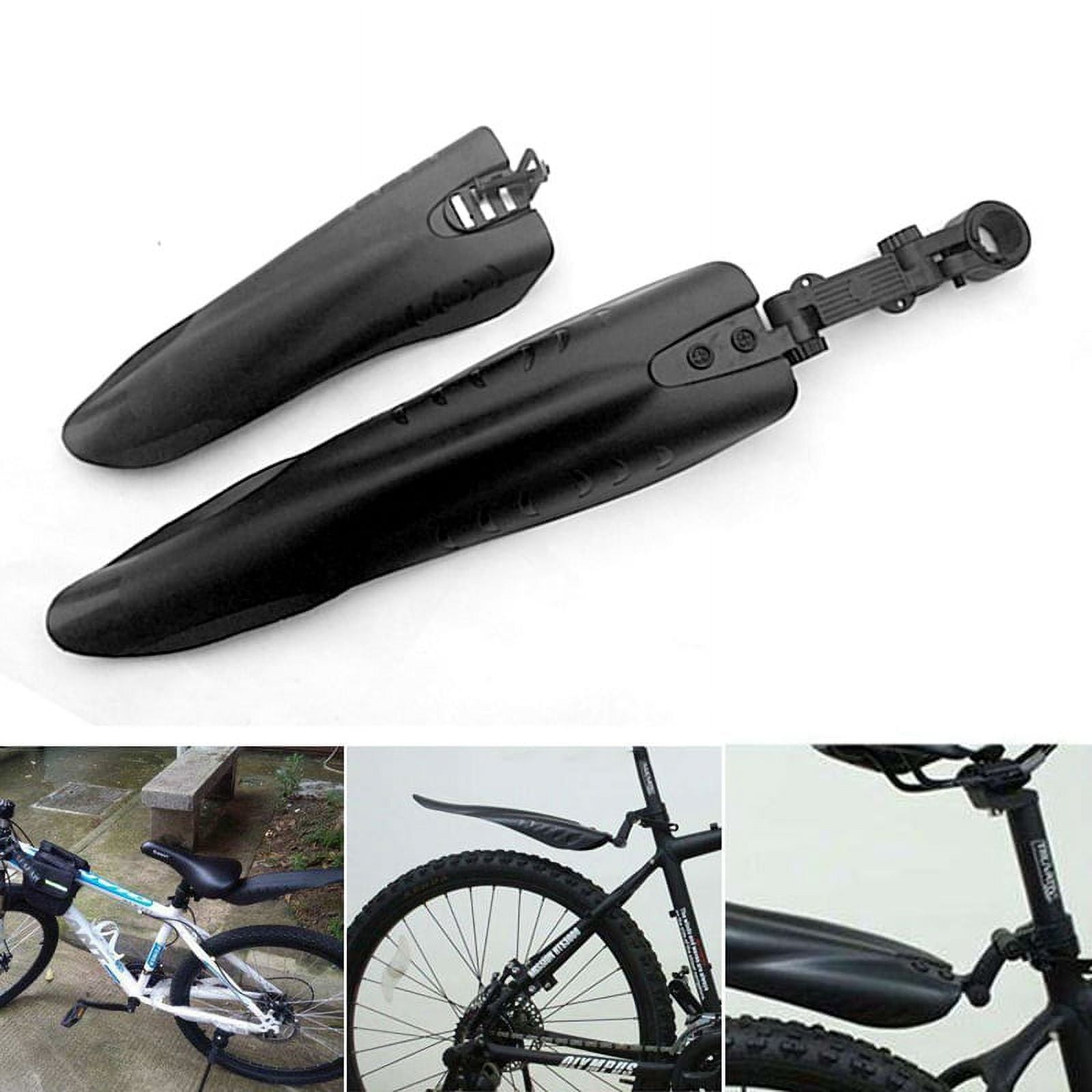 Black Mountain Bike Bicycle Road Tire Front Rear Mudguard Set Mud Guard ...