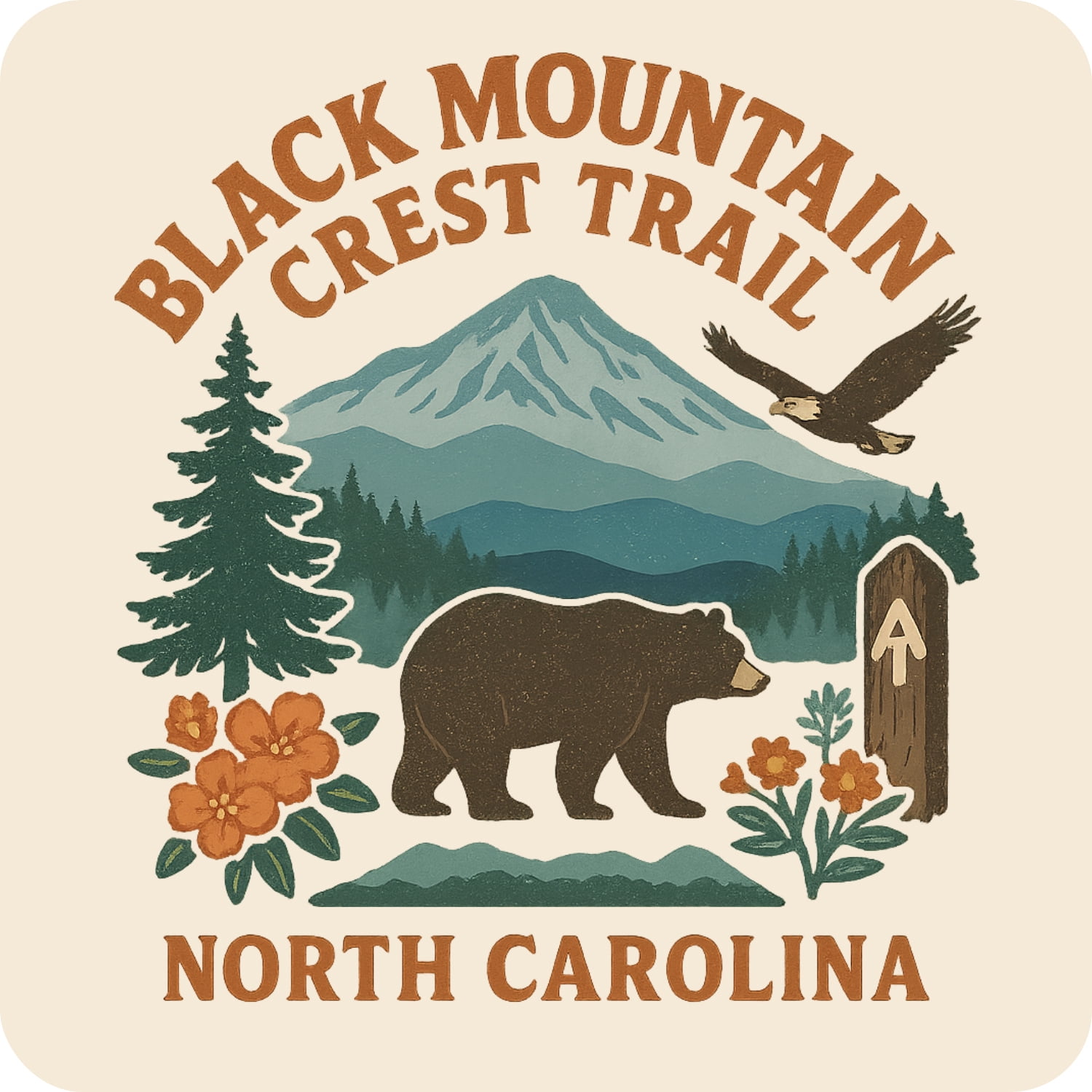 Black Mountain Crest Trail Keepsakes Souvenir Vinyl Sticker ...