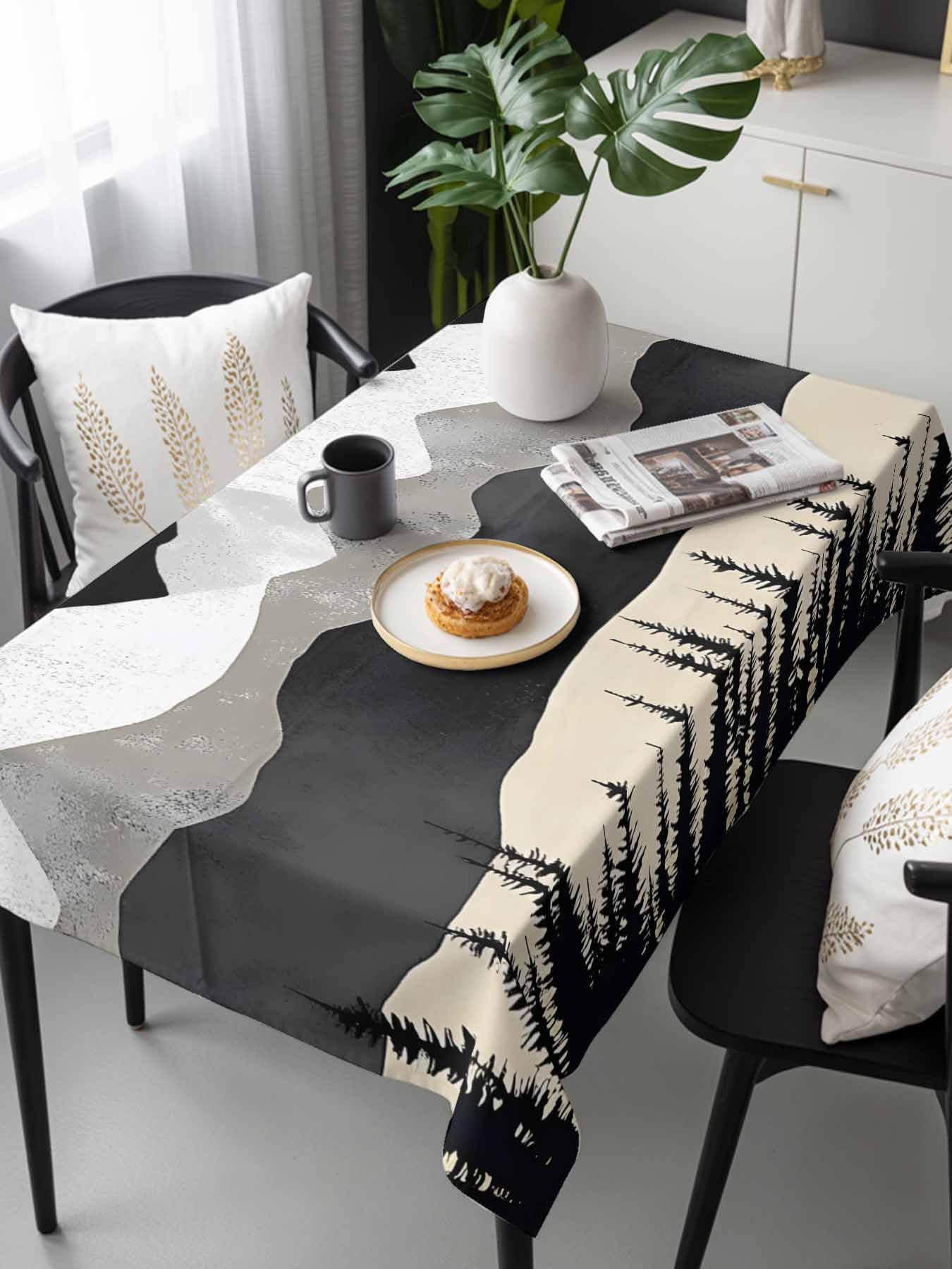 Black Mountain Tablecloth Rectangle Table Cloth 60x120, Waterproof ...