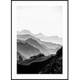 Black Mountains Poster Wall Art Modern Wall Decor For Living Room ...